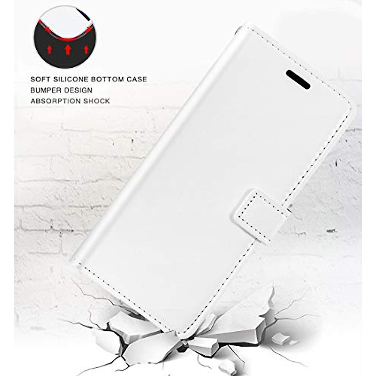 for Gigaset GS160 Case, Premium PU Leather Magnetic Flip Case Cover with Card Holder and Kickstand for Gigaset GS160 (5”)