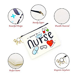 onstary Nurse Survival Kit Cosmetic Bag Birthday Gift For Nurse Nursing Graduation Gift CanvasBag (nurse)