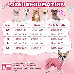Kuoser Dog Pajamas Thermal Dog Onesie, Stretchable 4-Legs Design Doggie Clothes, Breathable Puppy Jumpsuits Cat Apparel, Hair Shedding Cover for Small Medium Dogs