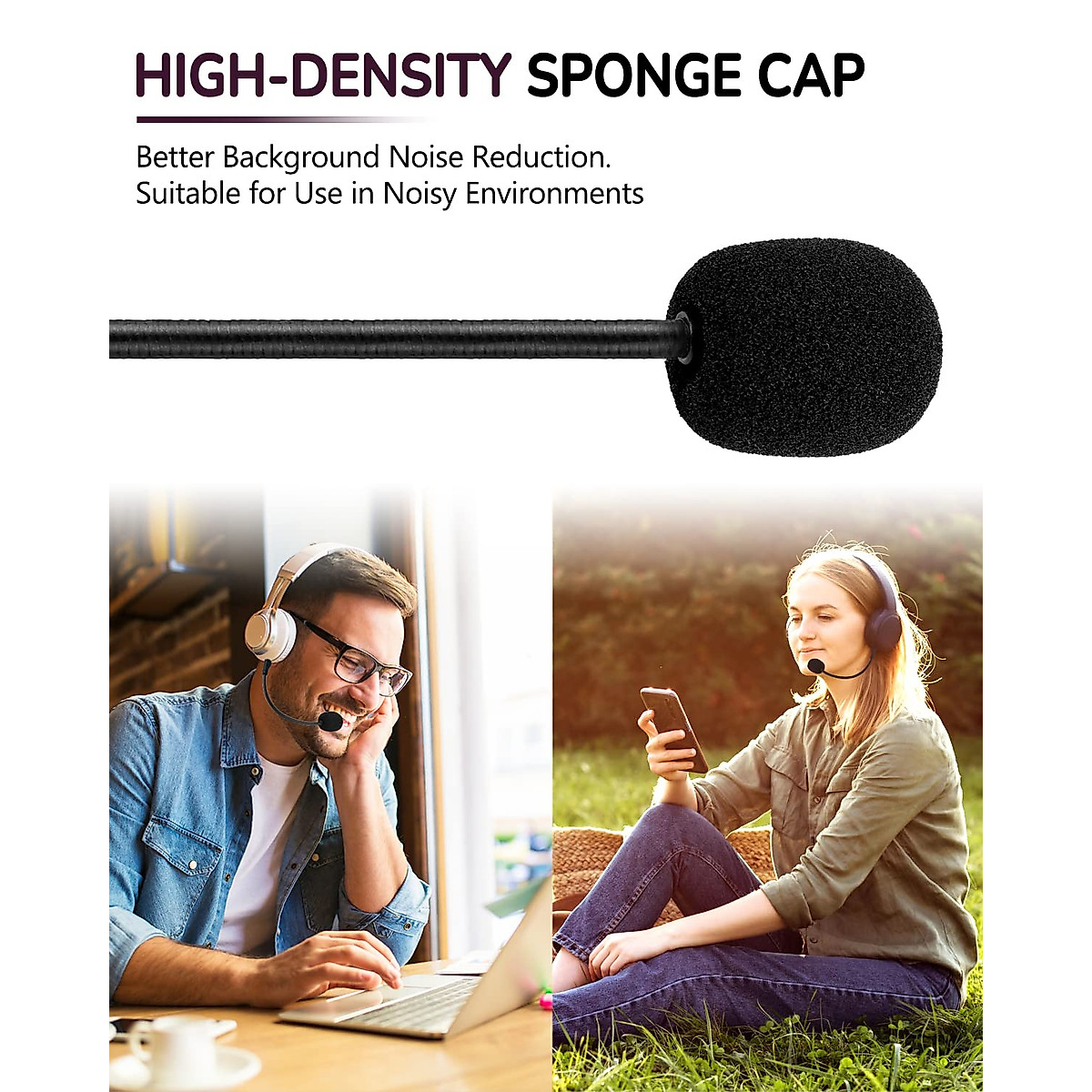 AKKE BlackShark V2 Mic Replacement 3.5mm Jack Detachable Microphone Boom Noise Cancelling Compatible for Razer BlackShark V2,V2 Pro, Gaming Headsets