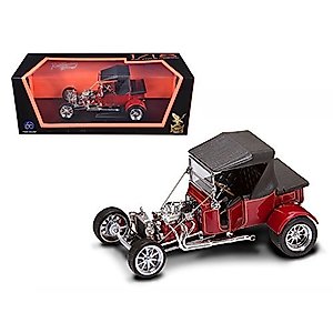 Road Signature 92829 1923 T-Bucket Soft Top Burgundy 1/18 Diecast Car Model
