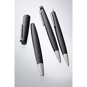 Lamy 2000 silver - elegant fountain pen in a velvety matt polished stainless steel barrel - 14 ct. gold nib, partially platinum-plated - nib size F
