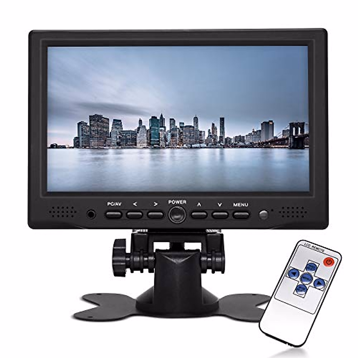 OSCY 7 inch Portable Small HDMI Monitor HD VGA Monitor,Small LCD HDMI Monitor Mini Screen 1024x600,for Mac Mini/Mini/TV/Raspberry PI/Camera/Gaming,with Speakers Earphone Jack