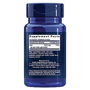 Life Extension Zinc Lozenges – Citrus-Orange Flavor – For Healthy Protein Synthesis & Immune Health - Inflammation Management Supplement - Gluten-Free, Non-GMO – 60 Vegetarian Lozenges