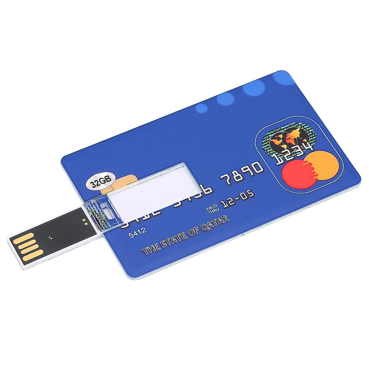 Zunate Card Shaped U Disk, Simple Unique USB Flash Drive for Data Storage File Transfer (32GB), Portable Drive Great for School, Office Or Daily Usage
