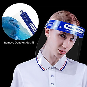 ANDX 10 Pack Safety Clear Face Shield Anti Fog Face Shield for Women & Men Protective Face Shields