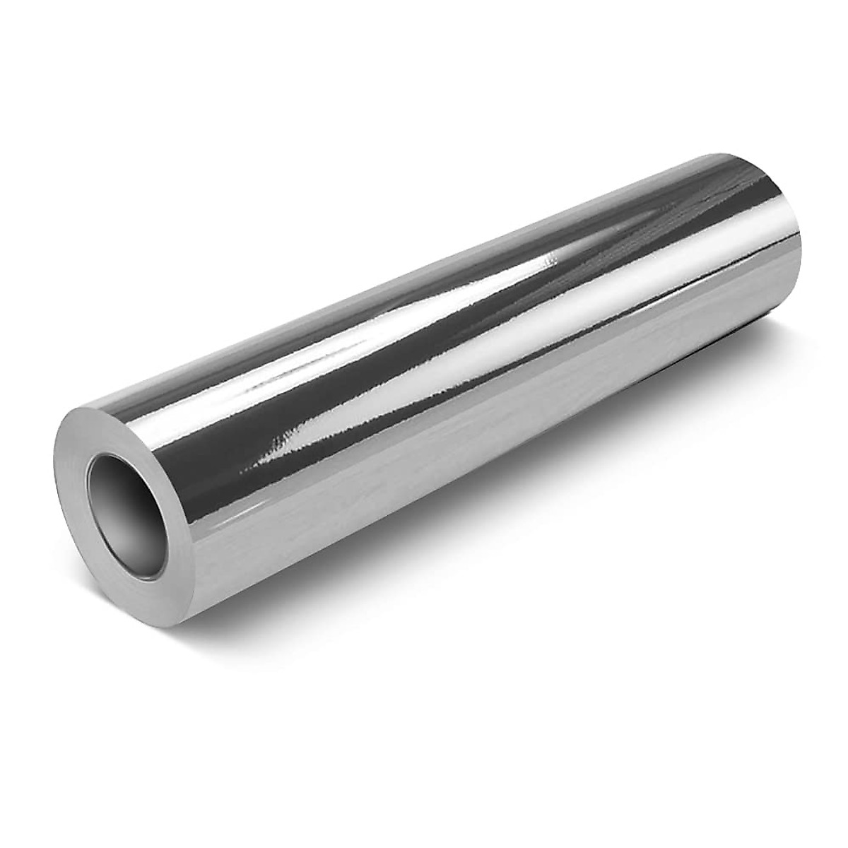 VViViD DECO65 Chrome Silver Gloss Craft Vinyl (7ft x 11.8") Roll with Comfort Grip Stainless Steel Weeding Tool - M0