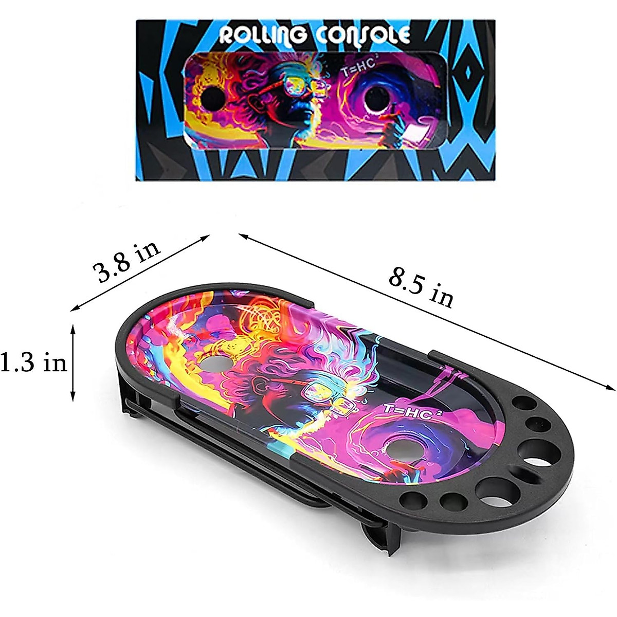 Metal Tray, 8.5 x 3.8 inches Can Be Foldable Plates with Loader and Machine, Be Used for King Size and 1 1/4 Size Paper (Black and Red)