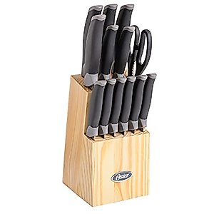 Oster Lindbergh 14 Piece Stainless Steel Cutlery Set, Black