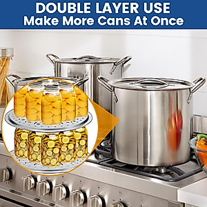 KORCCI Pressure Canner Rack 2Pcs - Stainless Steel Canning Rack for Pressure Cooker, 11 Inch Canning Racks for Water Bath Canner, Canning Supplies - Compatible with Presto, All-American and More