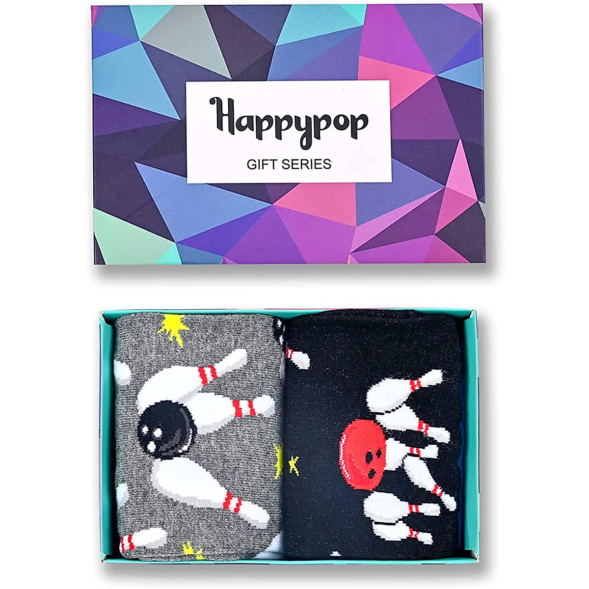 HAPPYPOP Gifts For Bowlers Men, Funny Bowling Gifts For Men, Bowling Gifts And Novelties, Mens Bowling Socks Funny Stocking Stuffers