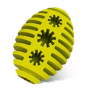 SCHITEC Dog Chew Toy, Interactive Treat Dispenser Puzzle Toys Bully Stick Holder for Medium Large Dogs, Tough Rubber Teething Enrichment Dog Ball