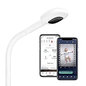 Nanit Pro Smart Baby Monitor & Floor Stand – Wi-Fi HD Video Camera, Sleep Coach and Breathing Motion Tracker, 2-Way Audio, Sound and Motion Alerts, Nightlight and Night Vision, Includes Breathing Band
