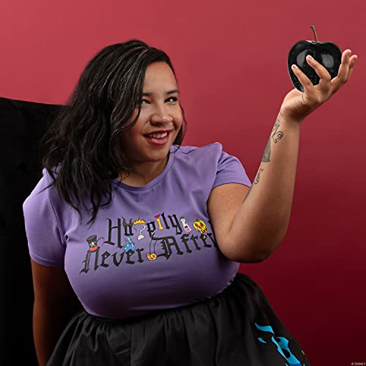 Loungefly Stitch Shoppe Disney Villains Happily Never After Ariana Top, Size Medium