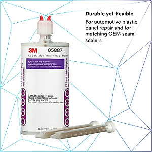 3M EZ Sand Multi Purpose Repair Material, 05887, Ready-To-Use, Two-Part Epoxy Finishing Adhesive, 200 mL/6.75 fl oz Cartridge