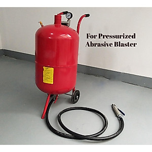 Sand Blaster Gun, Sandblasting Gun with 4X Ceramic Tip Abrasive Sandblaster Gun Kit with Nozzles (2/2.5/3/3.5mm) to Deburr Remove Rust Paint Stain