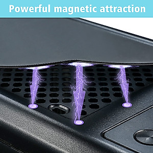 280mm x 140mm Computer Case Fan Dust Filter PC Mesh Filter Cover Grills with Magnetic Frame, Black Color (2 Pcs)