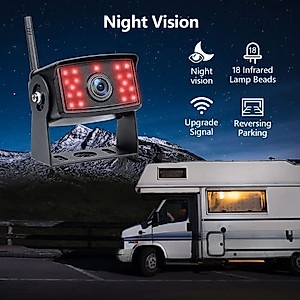 VASTEND 7 Inch RV Backup Camera Wireless, HD 1080P DVR Backup Camera High-Speed Rear View Observation System Stable Signals for RVs, Trucks, Trailers, IP69 Waterproof IR Night Vision