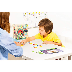 SMILE A WHILE Montessori Wooden Toys Kids Calendar Teaching Clock for Kids Learning to Tell time Great for Circle time Learning Center All About Today Board Weather and Days of The Week for Kids