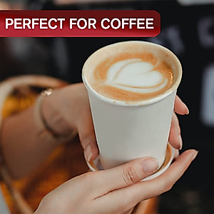 Smygoods 12oz Coffee Cups With Lids, Coffee Cups, & Tea Cups, 100 Pack,