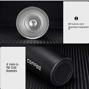 COFFEE MUG, Thermos Travel,Thermal Vacuum Flask Insulated Cup Milk Tea Water Bottle 510ML Stainless Steel Coffee Mug (black)