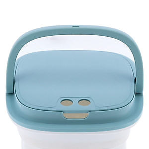 Foldable Mini Washing Machine Portable Lightweight Electric Laundry Washer for Washing Baby Clothes Underwear Towel at Home Apartment Dorm RVs Small Places and Outdoor Camping Travel(blue)