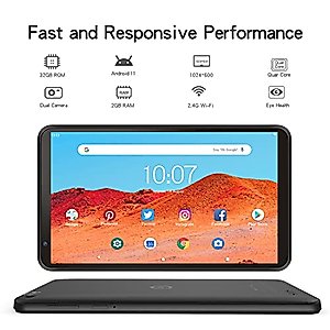 PRITOM 7 inch Tablet 32 GB -Android 11 Tablet PC with Quad Core Processor, HD IPS Display, Dual Camera, WiFi, Bluetooth, Tablet with Case, 2022