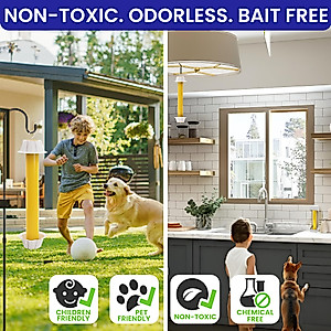 Fly Stick Sticky Fly Traps for Indoors and Outdoor 4pk. Non-Toxic Bait Free. Trap All Flies. Sticky Fly Traps for Indoors Outdoor Fly Catchers for Inside Home Bug Sticky Traps for Bugs Fly Sticky Trap