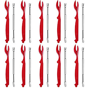 Artcome 20-piece Seafood Tools Set including 10 Lobster Shellers and 10 Forks,Seafood Cracker for Lobster, Crab, Crawfish, Prawns, Shrimp, Shellfish Sheller Knife
