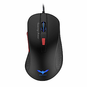 Gamerz GMZ-M3 DPI 6 LED Lights Optical Wired Gaming Mouse, Black/Red