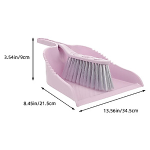 NOLITOY Small Broom and Dustpan Set, Mini Dust Pan and Brush Set, Handheld Dust Pan with Cleaning Brush Combo for Home, Table, Countertop, Sofa