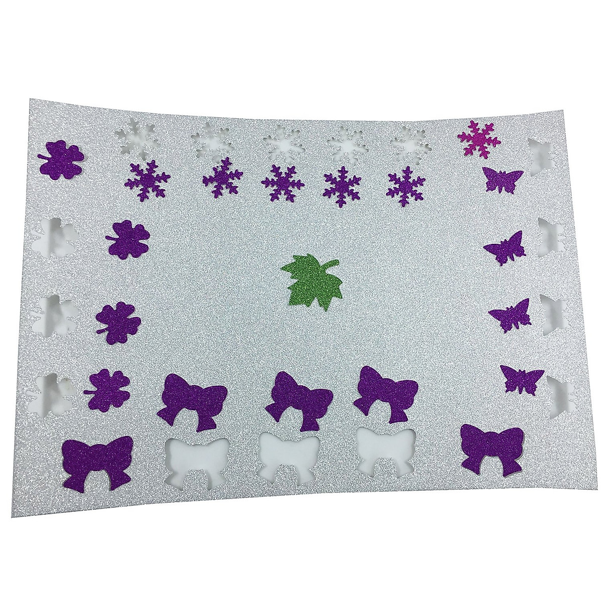 Glitter Cardstock, Misscrafts 10 Sheets 12" x 8" Sparkling Glitter Cardstock 250gms Scrapbooking Craft Paper for Cardmaker DIY Christmas Wedding Birthday Decoration Craft (Silver)