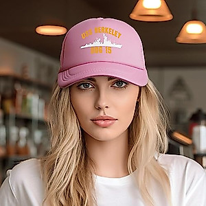Uss-Berkeley-Ddg-15 Unisex Adjustable Baseball Cap Sun Hat Casquette Dad Hat Pink
