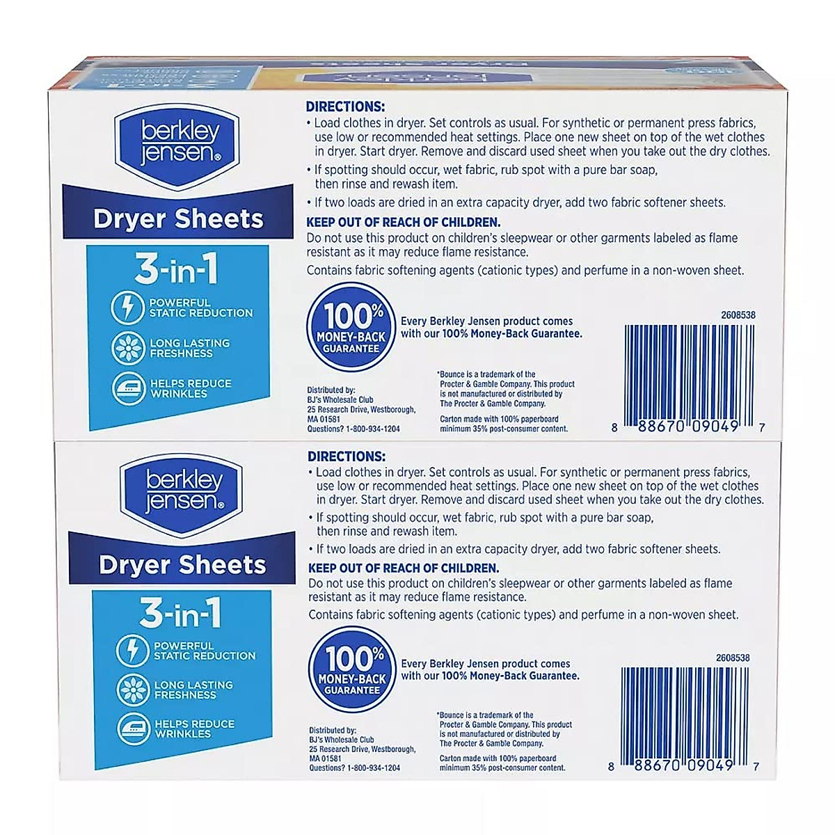 Berkley & Jensen Soft and Fresh Dryer Sheets, 320 ct. (2608536)