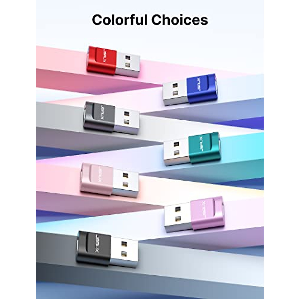 JSAUX USB-C Female to USB-A Male Adapter 4-Pack, Type C to USB Charger Cable Adapter Compatible with iPhone 14/13/12 Mini/Pro/Pro Max, Samsung Galaxy Note 10/20, S20/S21, Apple Watch Series 7 -Grey