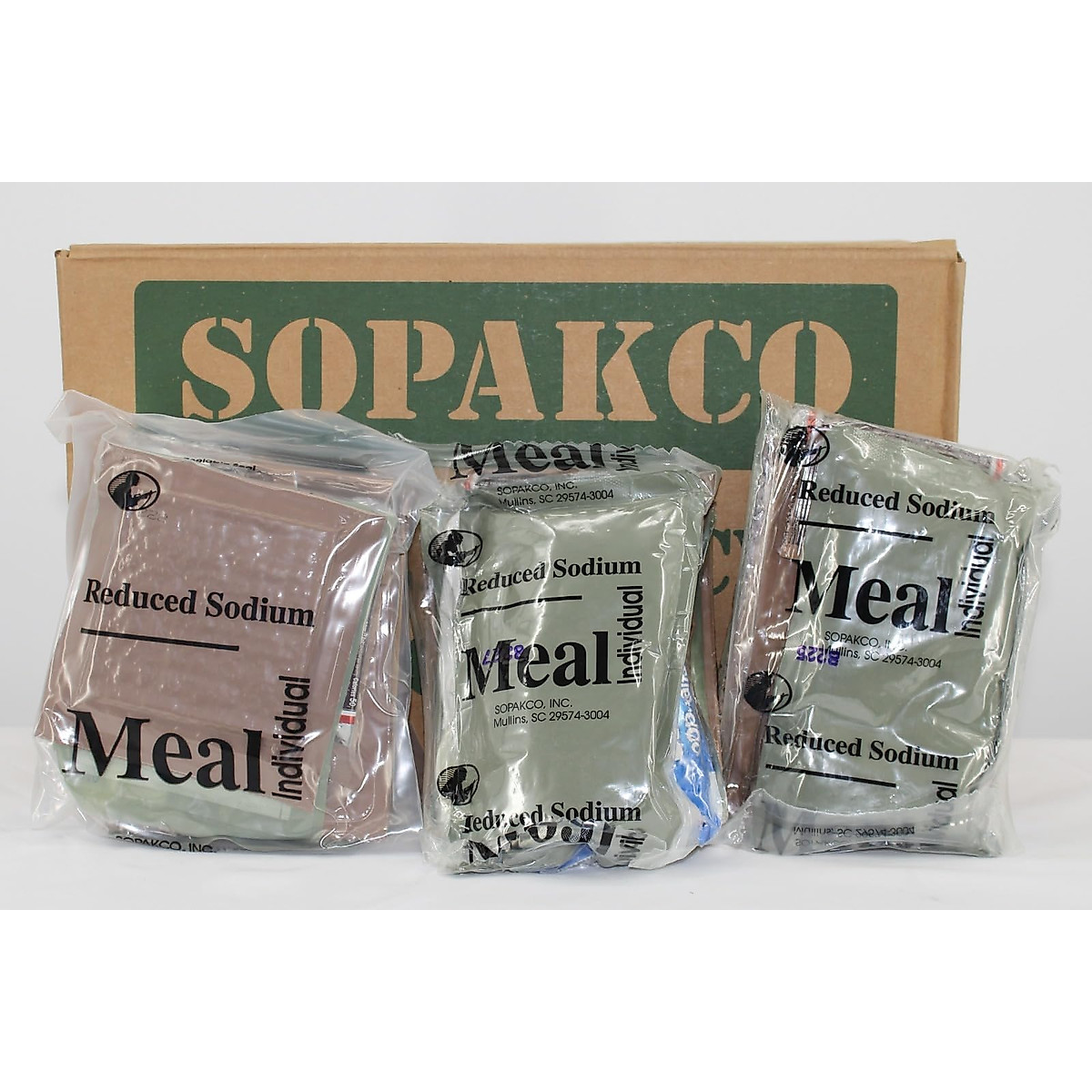 SOPAKCO MREs-Reduced Sodium Food Rations 16 Meals Ready To Eat - 8/23 or newer
