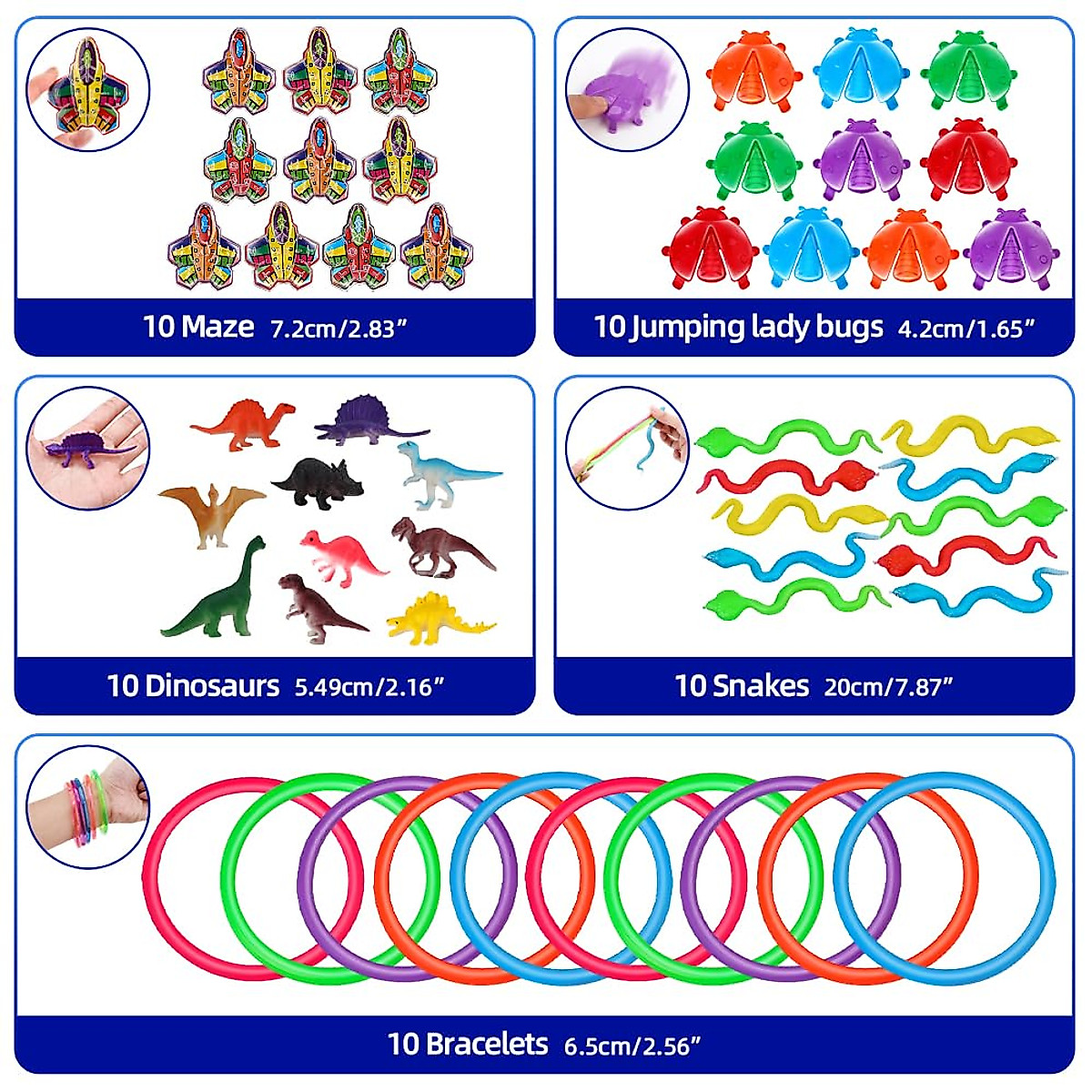 Amy&Benton 200PCS Goodie Bag Fillers Party Favors for Kids Birthday Pinata Filler Toy Assortment Prizes for Kids Classroom Rewards