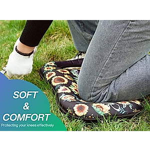 InnoBeta Kneeling Pad with Handle, Kneeling Pad for Gardening, Extra Thick & Soft Memory Foam Cushion, 18.9" x 11" x 1.75", Gardening Gifts, Yellow - I'll Be in The Office