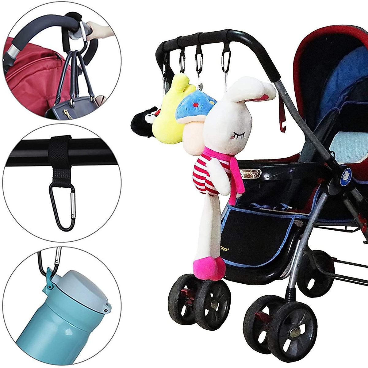 Baby Prolley Hook Portable Easy to Take Common Hook Baby Prolley Hook Convenient Hook for Hanging Bags