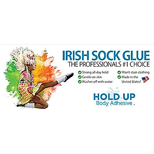 Hold Up Body Adhesive Original - Roll On Skin Adhesive for Compression Stockings, Socks, Clothing, Costume, Fashion, Dance - Hypoallergenic & Skin-Friendly Formula, Safe for Daily Use - 2 oz. Bottle