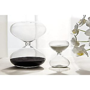 30 & 5 Minute Gravity Hourglasses - Time Management Set - Deep Black & Snow White