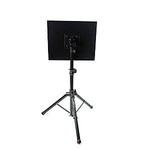 Gator Frameworks Heavy Duty Deluxe Adjustable Multi-Media Gear Stand Featuring 100x100 Vesa Mounting Brackets | Ideal for Laptops and more; Min/Max Height - 36"/48" (GFW-UTL-MEDIATRAY2)