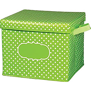Teacher Created Resources Lime Polka Dots Storage Box (TCR20820)