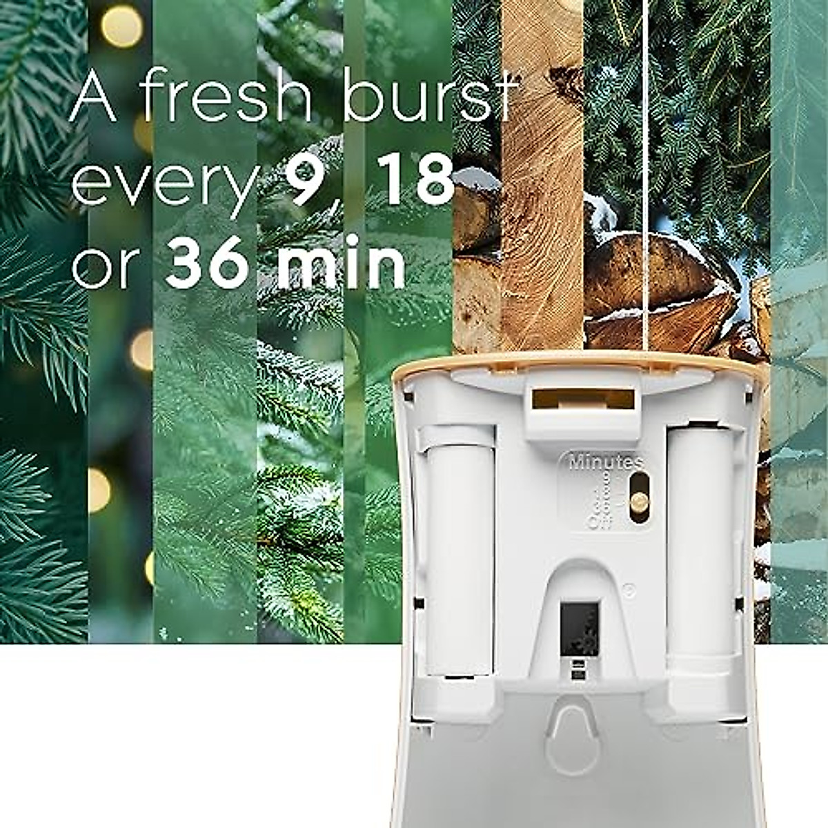 Glade Automatic Spray Refill, Air Freshener for Home and Bathroom, Twinkling Pine & Cedar, Limited Edition Scent, 6.2 Oz