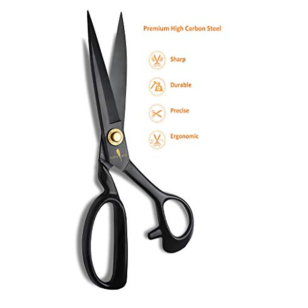 Professional Tailor Scissors 8 Inch for Cutting Fabric Heavy Duty Scissors for Leather Cutting Industrial Sharp Sewing Shears for Home Office Artists Dressmakers