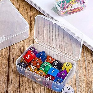 Clear Plastic Beads Storage Containers Empty Mini Storage Containers Box,12 Pack Plastic Storage Containers with Lids,Beads Storage Box with Hinged Lid for Beads,Earplugs,Pins, Small Items