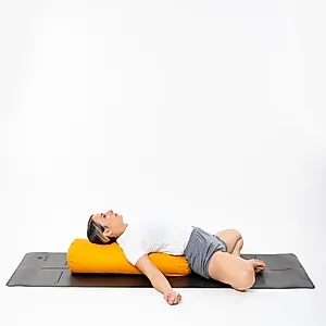 Round Yoga Bolster Blue, yoga bolster, bolster for restorative yoga, yoga pillow, yoga cushion, meditation pillow, restorative yoga