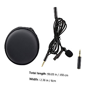 Vaguelly 3 Sets Lavalier Microphone Professional Clip on Microphone Mini Microphone USB Microphone Hands Microphone Lavalier Lapel Microphone