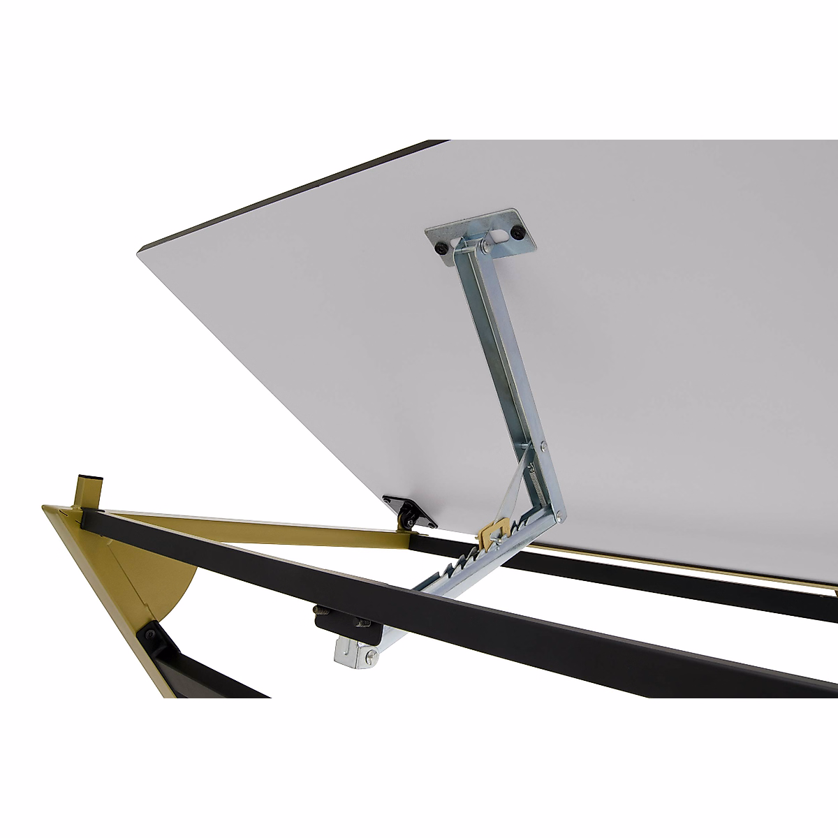 SD STUDIO DESIGNS Stellar 36" Wide Craft/Drawing Table with Adjustable Top and Padded Stool Set, Gold/Black