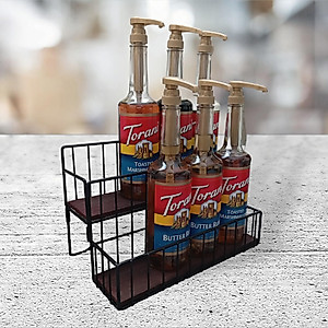 Zartooldeco 8 Bottles Capacity Freestanding Wine Rack- Countertop Wine Holder Stand Small Freestanding Wine Bottle Organizer Holder Tabletop Wine Rack, WR1